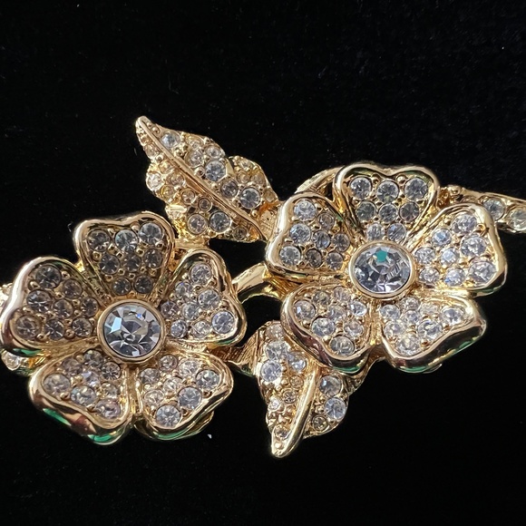 Joan Rivers | Jewelry | Vintage Joan Rivers Gold Tone Swarovski Crystal ...
